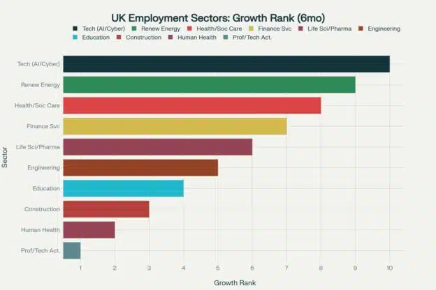 UK Employment Growth By Sector - RecruitmentTraining.com